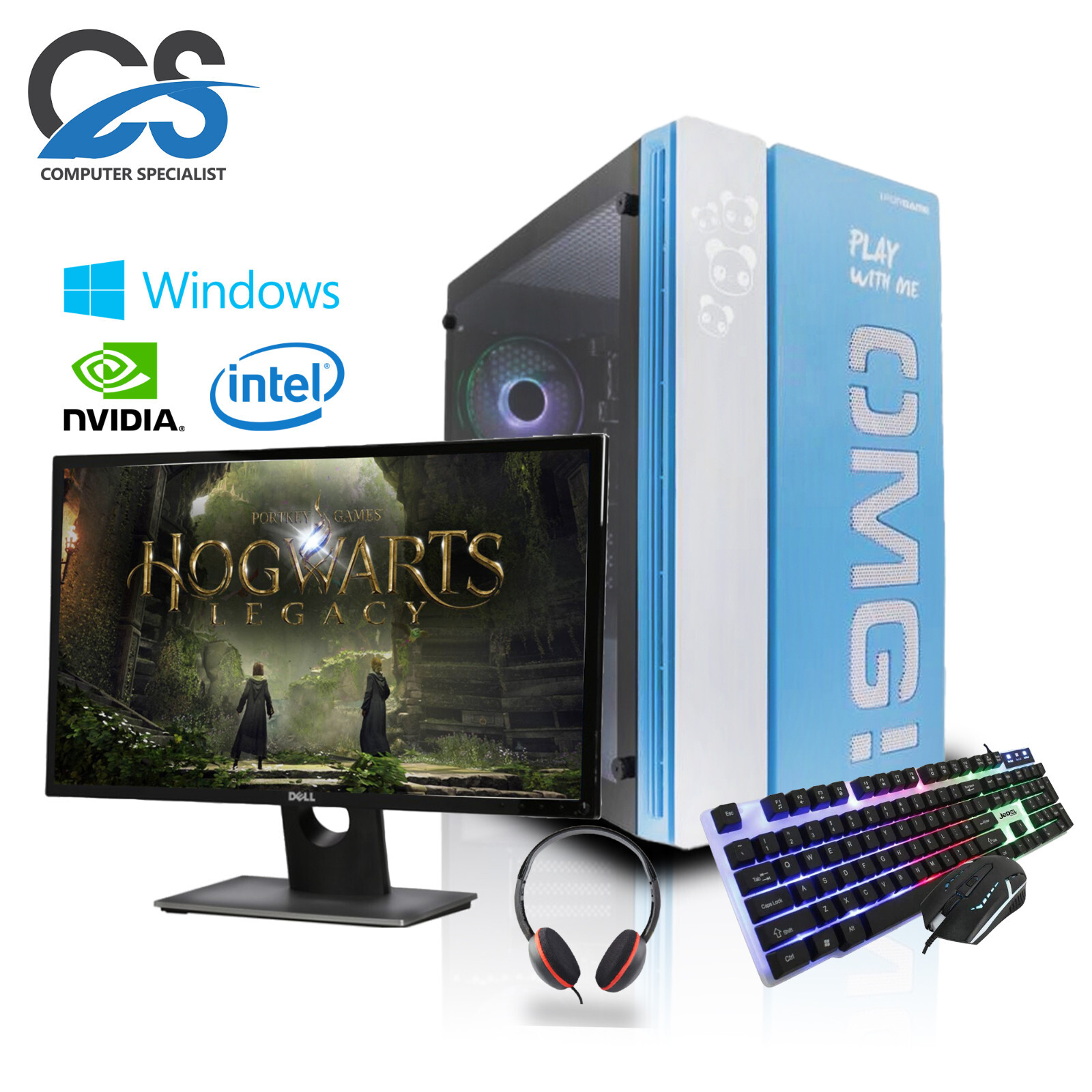 Gaming PC Bundle i7 i5 i3 Desktop Gaming Computer PC 16GB RAM RTX 3050 ...