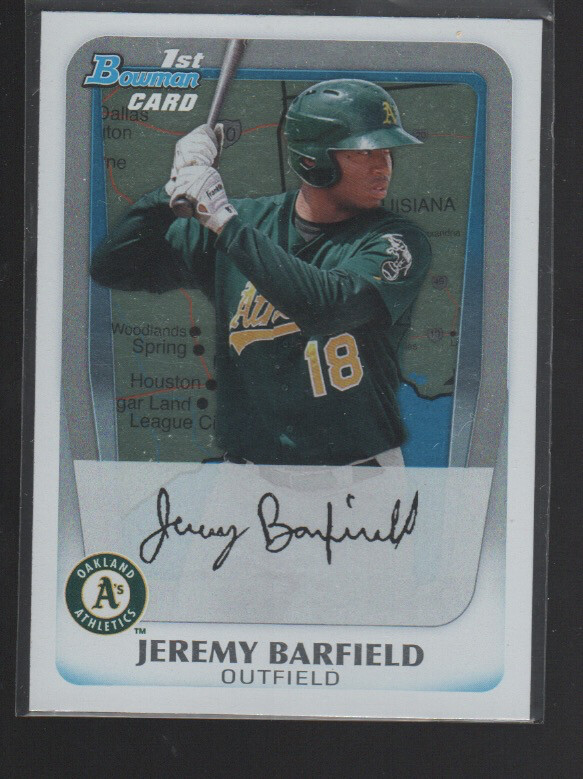 JEREMY BARFIELD 2011 BOWMAN PROSPECTS INTERNATIONAL CARD #BP3 | eBay