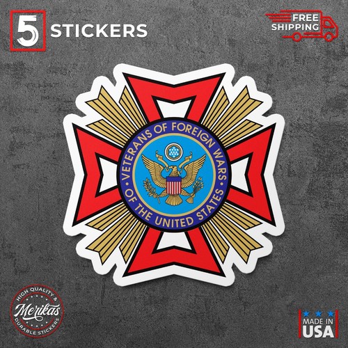 Sticker, VFW Veterans of Foreign Wars Vinyl Decal, 5 Stickers | eBay