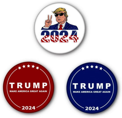 Trump 2024 Pin Buttons - Trump for President 2024 Election Campaign ...
