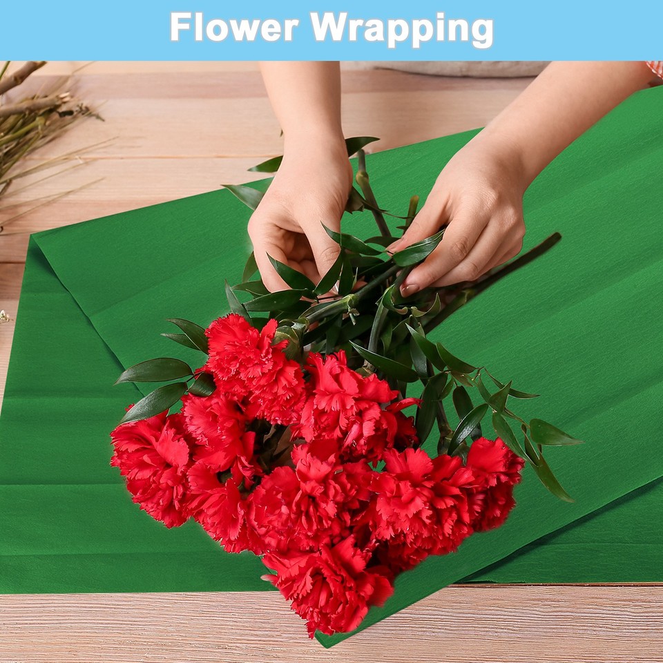 4.9ft Crepe Paper Roll, 10 Roll 20" Width Paper Streamer Sheet, Bright ...