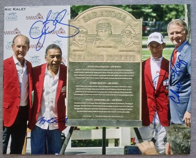 JERRY BAILEY JOHN VELAZQUEZ ANGEL CORDERO AUTO 8x10 PHOTO HALL OF FAME ...