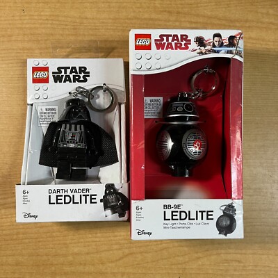 Lego Star Wars Darth Vader & BB-9E Light-up Keychain New | eBay