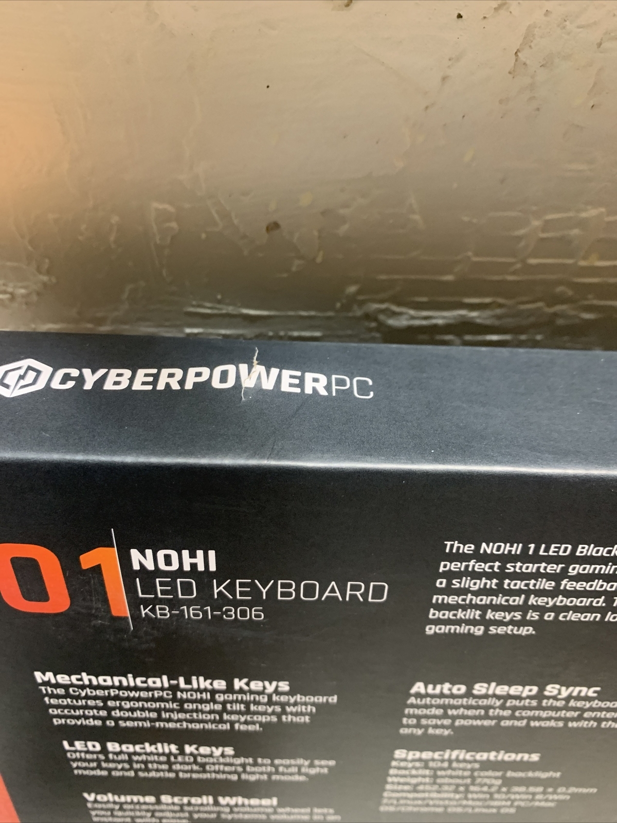 CYBERPOWERPC NOHI 01 LED Multimedia USB Gaming Keyboard KB-161-306 for ...