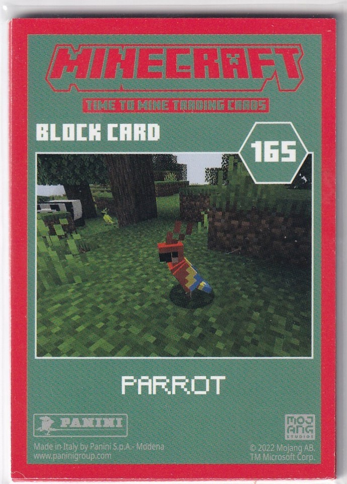 Panini Minecraft Time To Mine Trading Cards Card No. 165 Block Card ...
