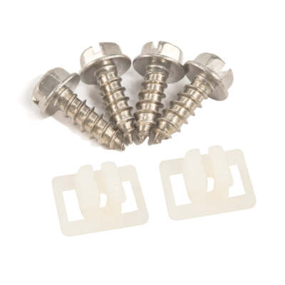 1979-2004 Ford Mustang Stainless Steel License Plate Clips & Screws Kit ...