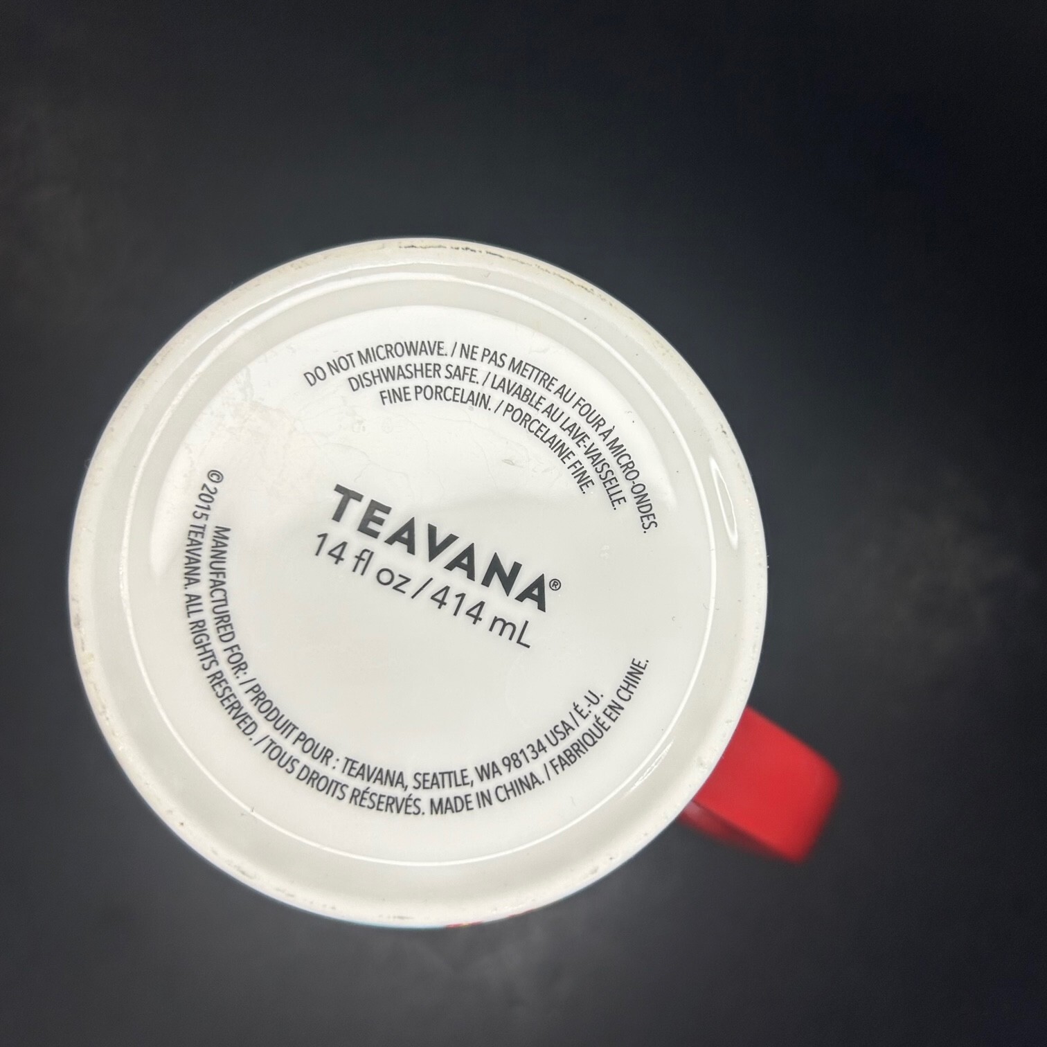 Teavana Bone China Coffee Mug in Blue Yellow Red Floral Print 14 oz ...