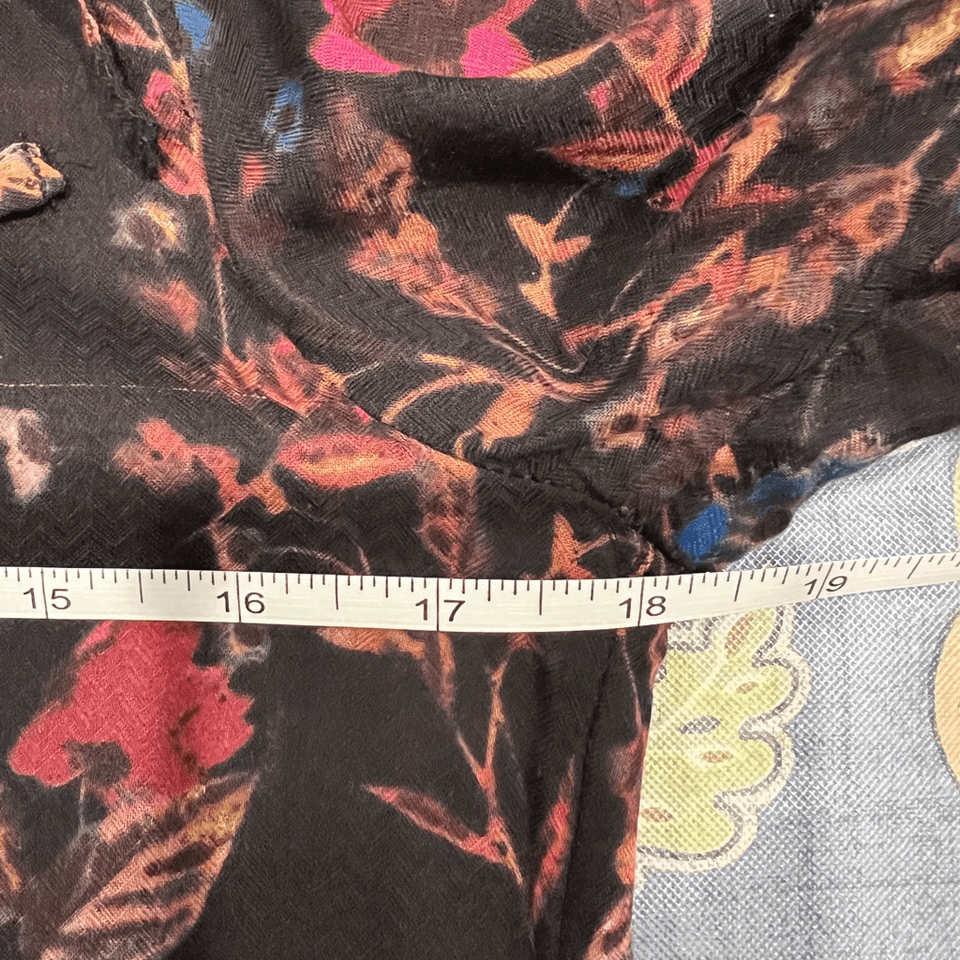 William Rast Devondra Long Sleeve Floral Print Boho Peasant Dress Knee ...