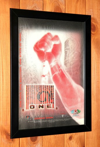 1997 One Video game PS1 Vintage Rare Mini Promo Poster / Ad Page Art ...