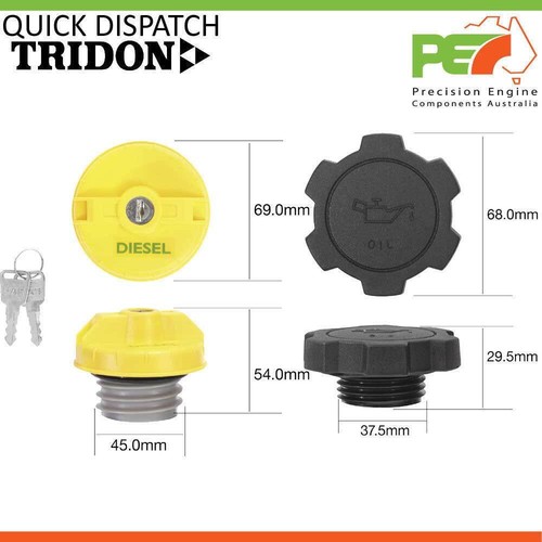 *TRIDON* Fuel Cap Locking+Oil Cap For Toyota Hiace(Diesel) KZH100(NZ ...