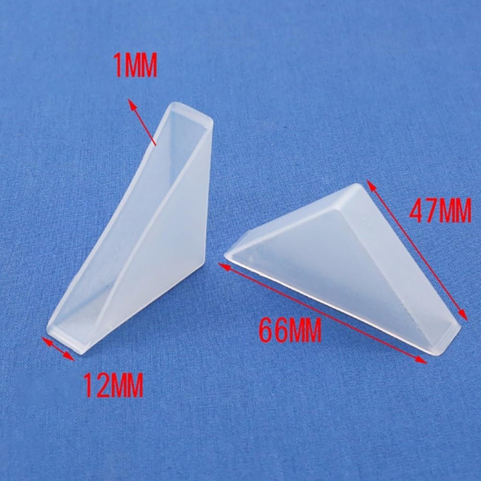 20 Pcs Triangle Shape Corner Guards Plastic Glass Mirror Clear | eBay