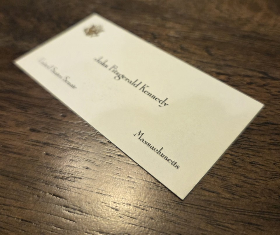 JOHN F KENNEDY "JFK" 1953-60 US SENATE BUSINESS CARD ORIGINAL MINT RARE ...