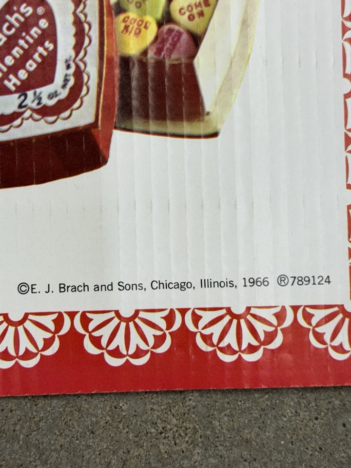1966 Brach’s Candy Valentine Corrugated Store Display 10 Ft X 24 Inch w ...