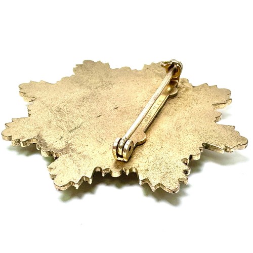 Vintage 1930s Heraldic SHIELD - COAT OF ARMS BROOCH Pin Starburst White ...