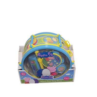 Official Peppa Pig Pack Away Drum – 5 in 1 Musical Toy Set – Kids ...