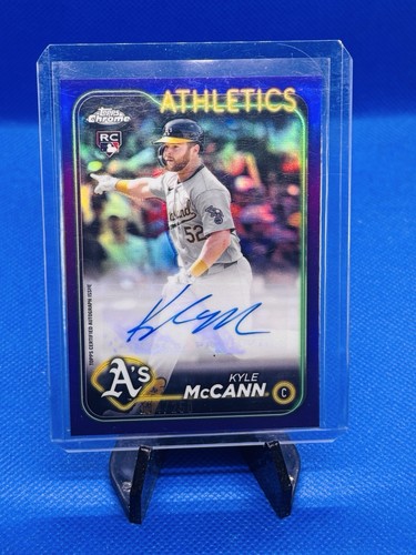 Kyle McCann 2024 Topps Chrome Update Purple Refractor RC Auto /250 #AC ...