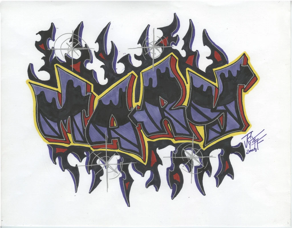 How To Draw Graffiti Names On Paper
