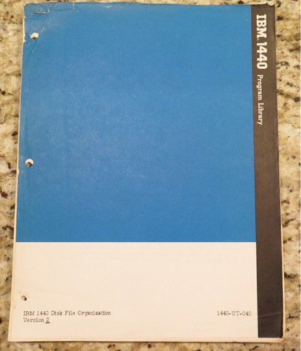 Vintage IBM 1440 Communications IOCS (Listings), Program Library dated ...