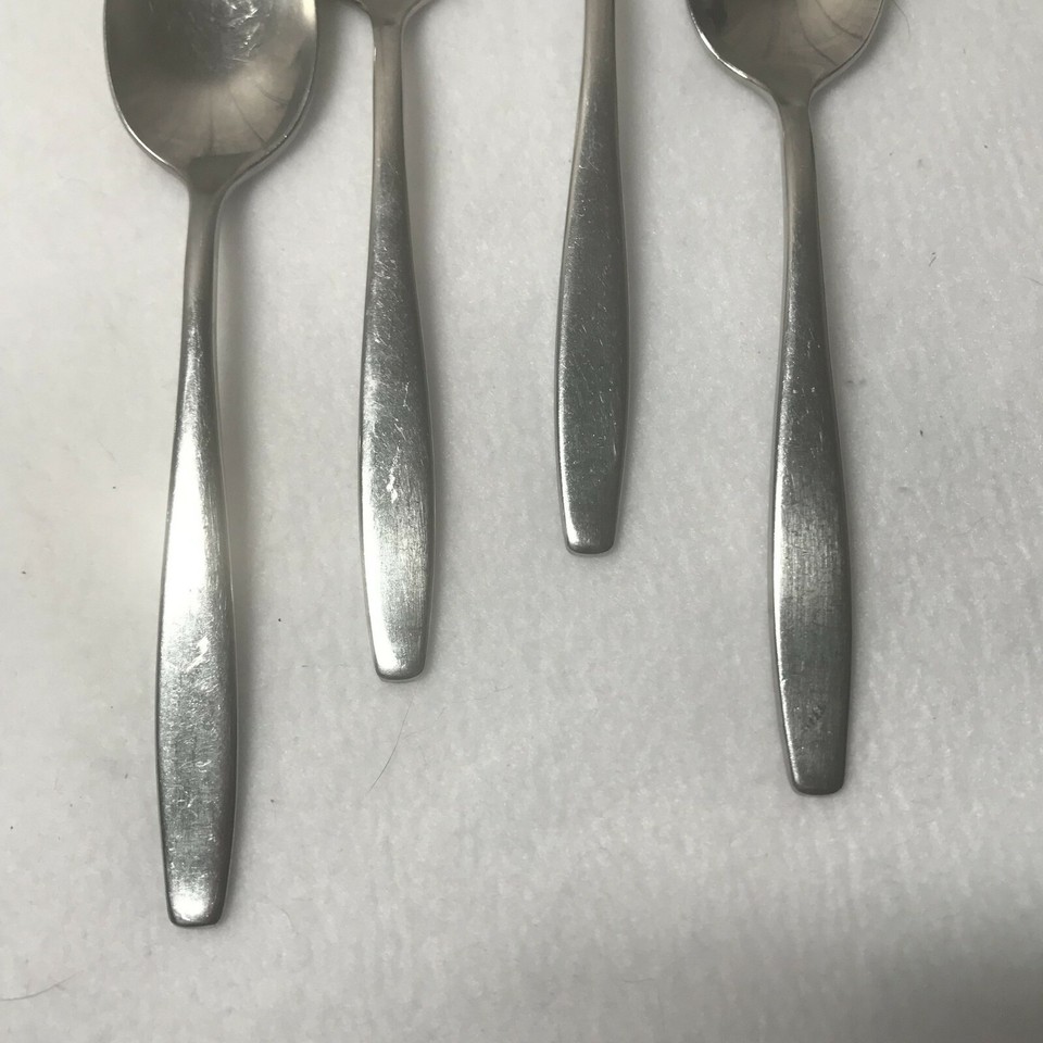Today International Stainless Deluxe 4 Teaspoons plain flat tip | eBay