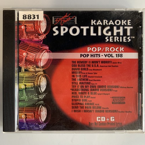 Sound Choice Pop Hits Vol 158 CD+G Karaoké Spotlight Series | eBay