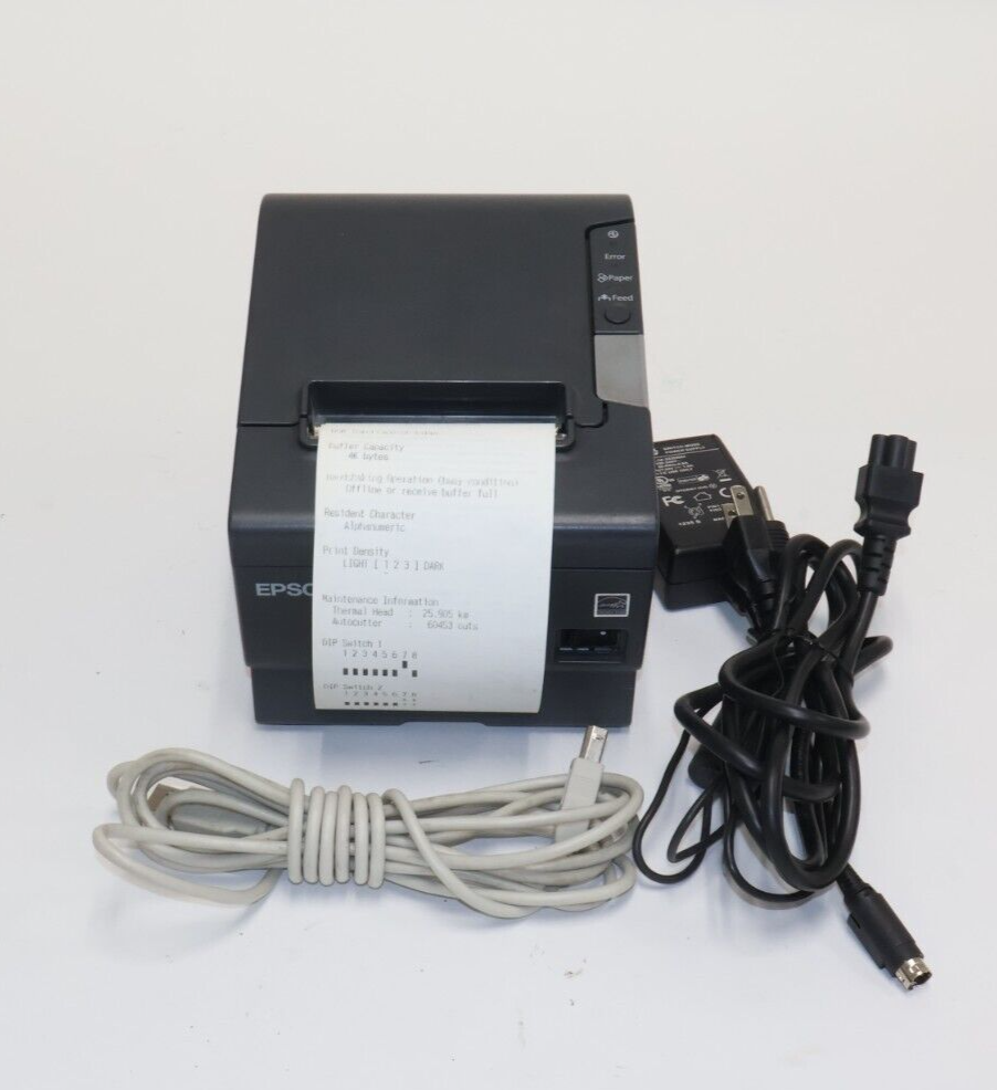 Epson TM-T88V M244A POS Receipt Printer Powered USB w/ AC Adapter | eBay