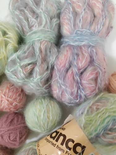 New Lot of Random Soft Pastel Color Scrap and Skein Acrylic Yarn 7.5 Oz ...