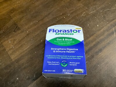 Florastor Advanced Gas & Bloat Probiotic and Digestive Supplement 30 ...