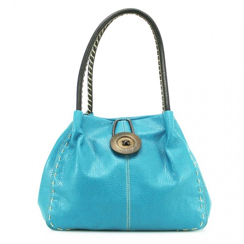 Women Shoulder Bag Large Wooden Button Front Twin Large Handles Hand ...
