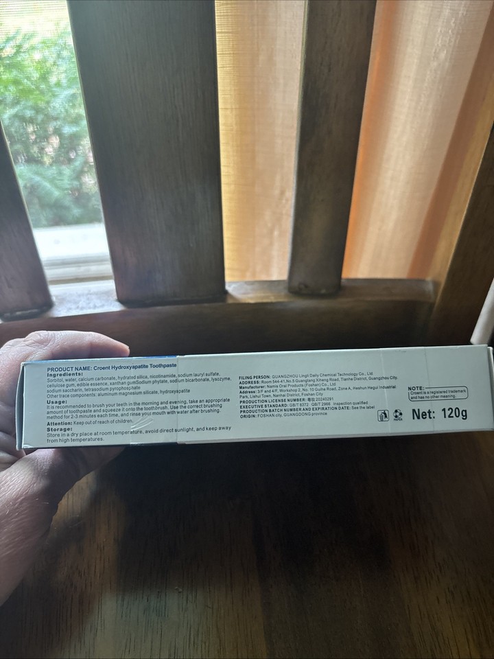 Croent 7.5% Hydroxyapatite Toothpaste 4.2 oz Each (2 Pack) New Sealed ...