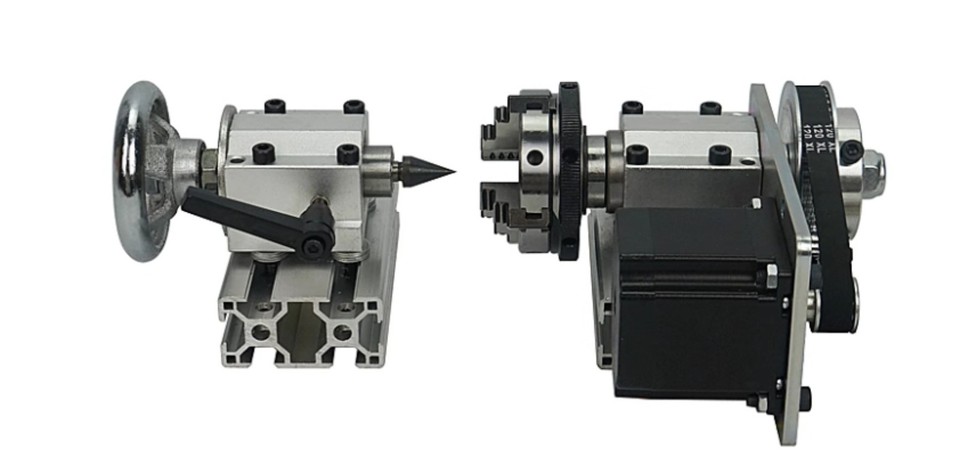 Engraving Machine CNC 5th Axis Rotary Axis with Chuck Table for DIY CNC ...