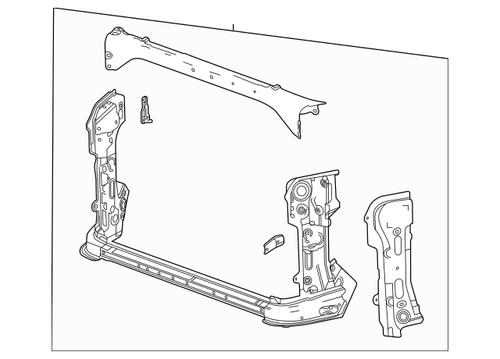 2020-2024 CHEVY SILVERADO 2500HD 3500HD GMC SIERRA RADIATOR SUPPORT ...