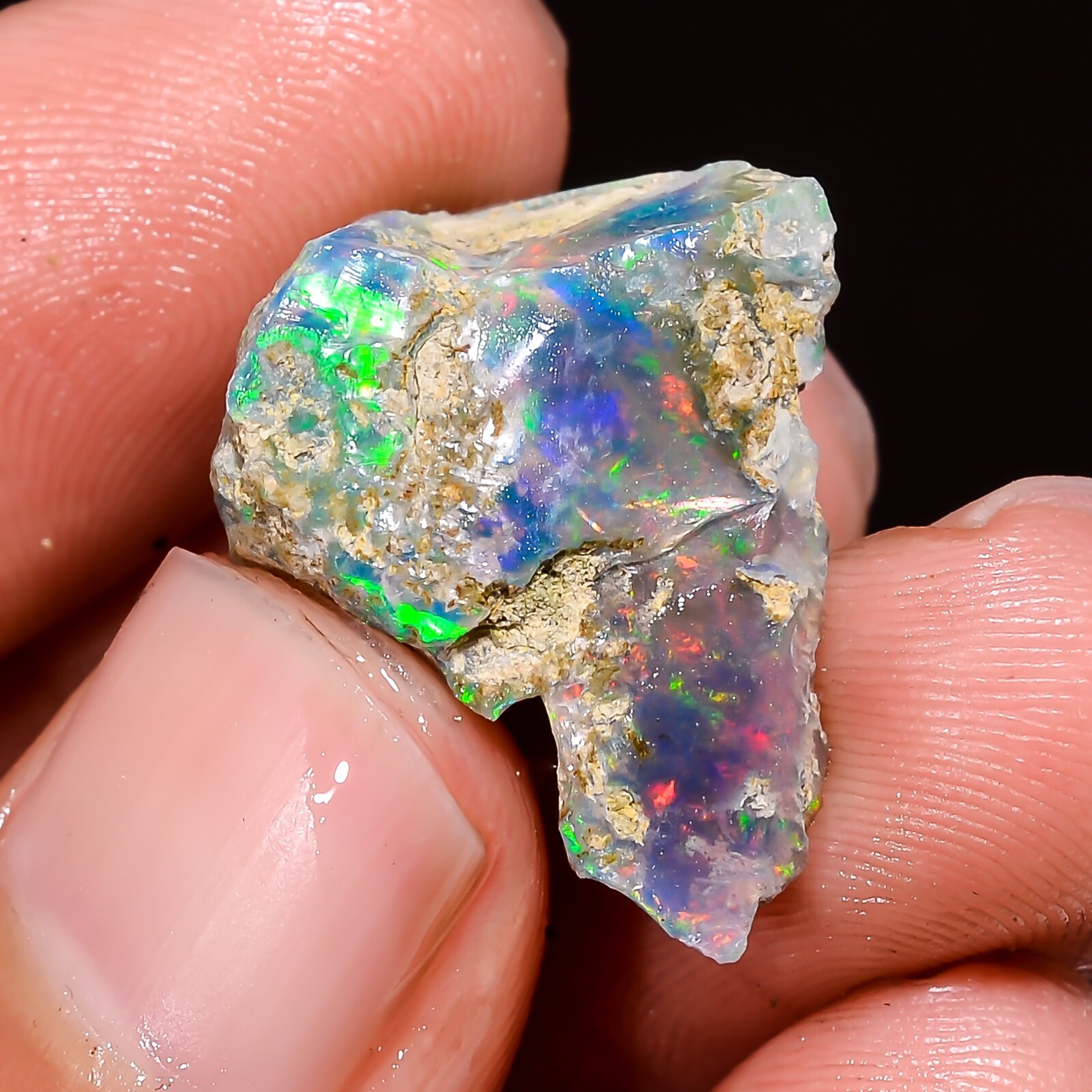 natural opal rough, black fire opal raw, Ethiopian opal gemstone 11.5 ...