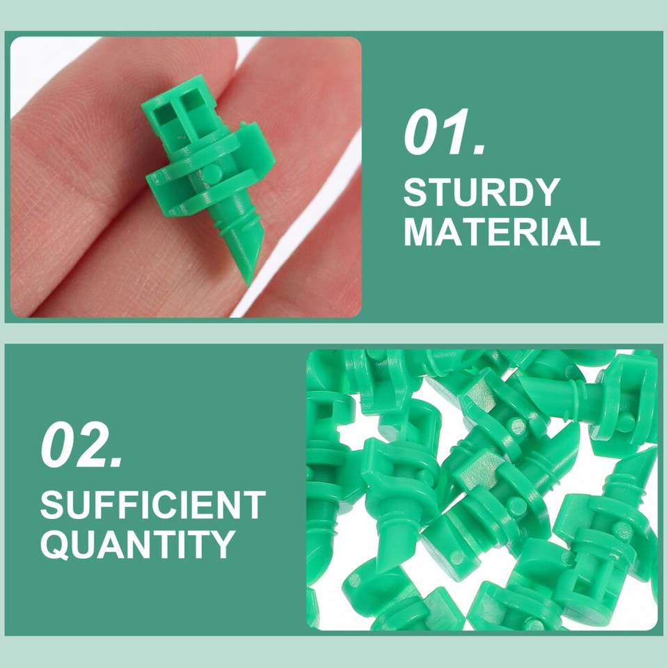 100 Pcs Winged Micro Mister Drip Irrigation Sprinkler Watering Spray ...