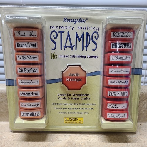 NEW MessageStor :Memory Making Stamps; Family/Nostalgia (self Inking ...