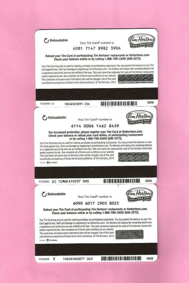 Tim Hortons (3) Buffalo Bills NFL Reloadable Gift Cards "NEW" | eBay