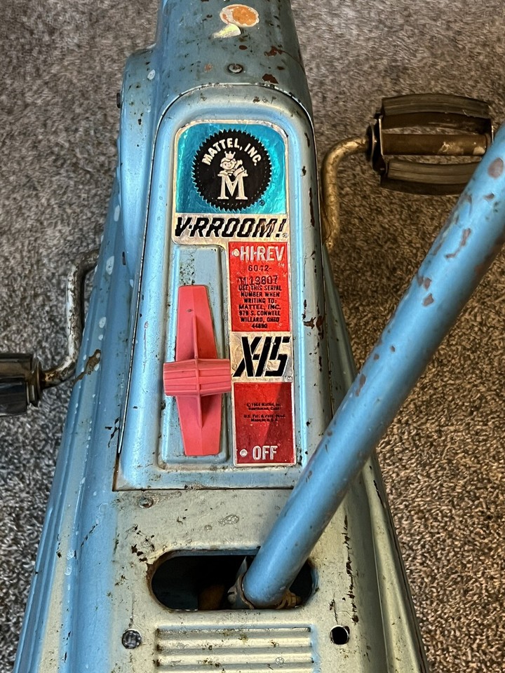 Mattel Vintage Vroom X-15 Space Age Pedal Car | eBay