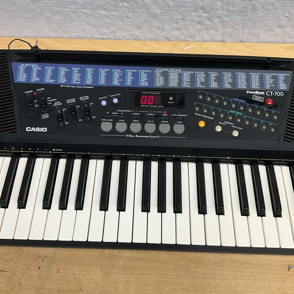 Vintage Casio CT-770 Electronic Keyboard - Black - Tested w/ Power ...