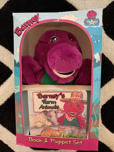 Barney’s Farm Animals Book And Puppet Set. Vintage 1995 The Lyons Group ...