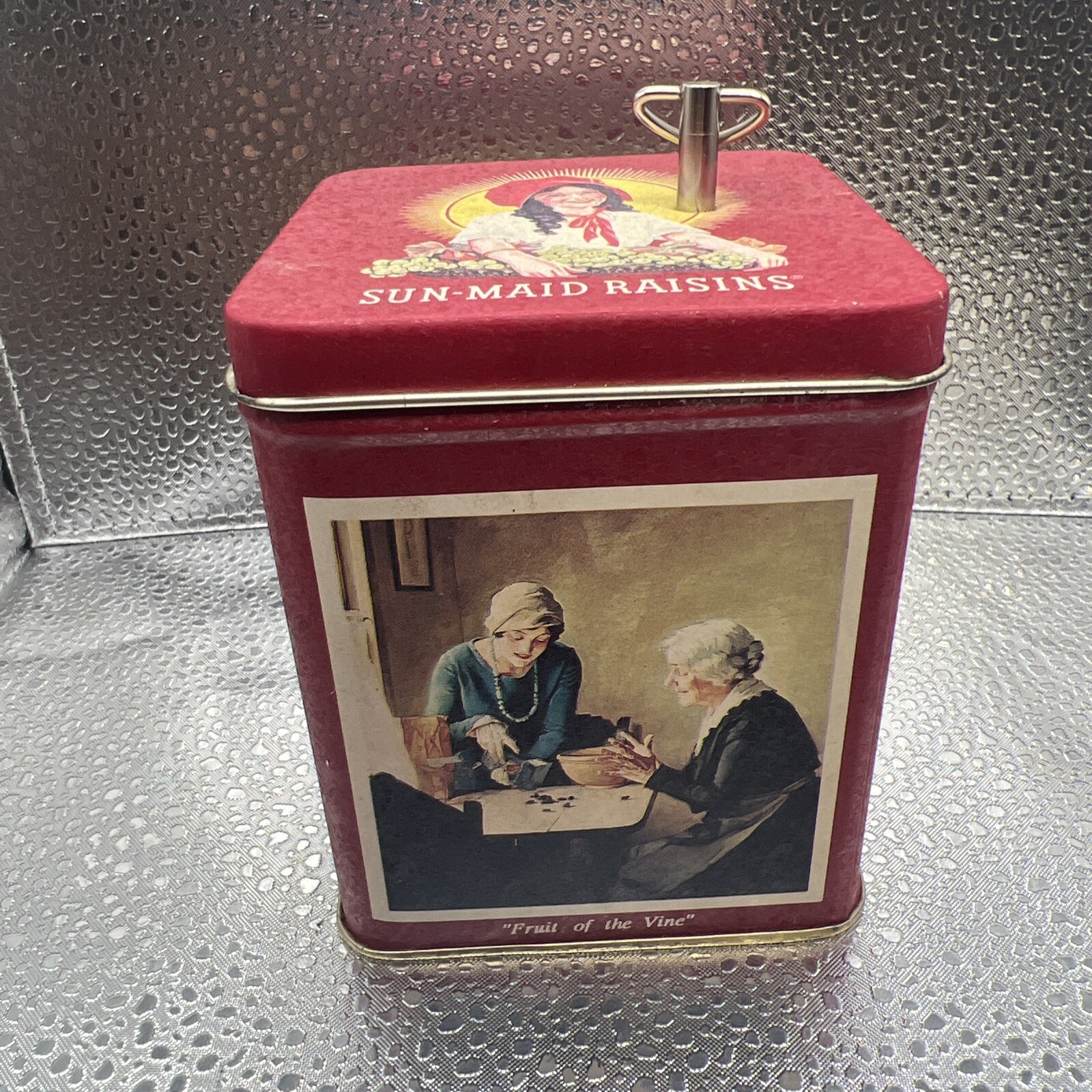 Vintage Sun-Maid Raisins Music Box-Tin Box “Fruit Of The Vine” No Rust ...
