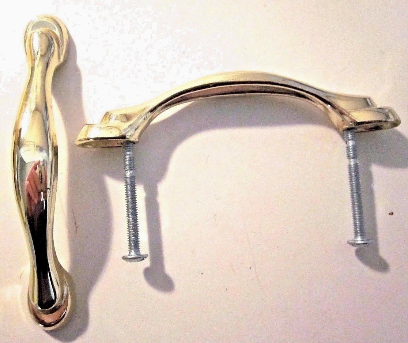 Keeler 43502 KBC 1992 Drawer Pull Handle Shiny Bright Brass 3" Centers ...