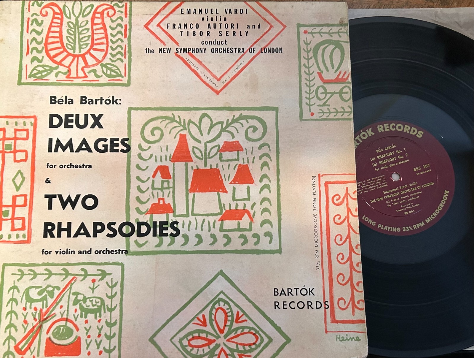 EMANUEL VARDI / BARTOK deux images & two rapsodies / BARTOK RECORDS | eBay
