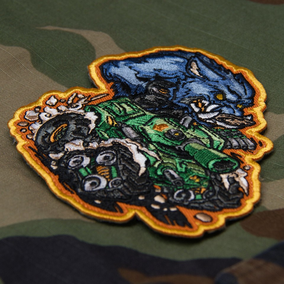 Morale Patch MSM Milspec Monkey - Nylon - War Machine BOAR - Full Color ...