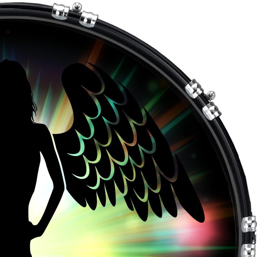 20" Custom Bass Kick Drum Front Head Graphic Graphical Angel 1 | eBay