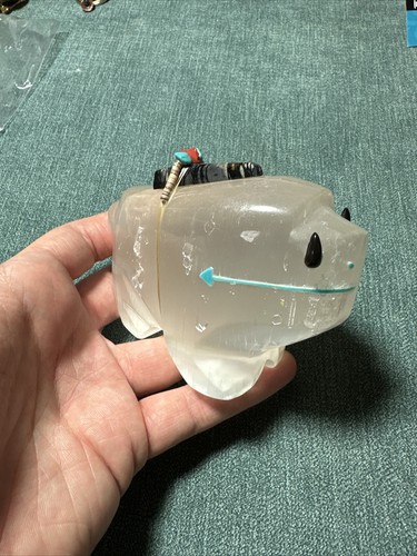 Vintage Joseph Begay Stone Inlay Native American Bison Fetish Figurine ...