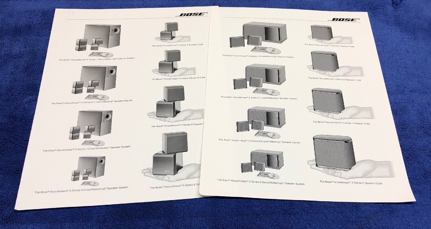 BOSE ACOUSTIMASS ORIGINAL PROMOTIONAL PRODUCT BROCHURE ADS M585x | eBay