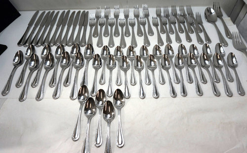 ONEIDA COUNTESS PATTERN STAINLESS FLATWARE SET 73pc SILVERWARE ONEIDA ...