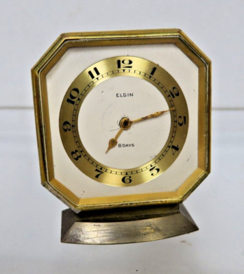 Antique Elgin 8 Day Night Stand Clock - For Parts or to Restore | eBay