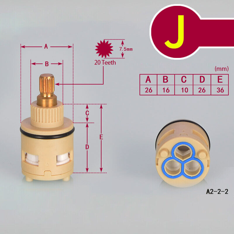 25/35/40mm Disc Cartridge Water Mixer Tap Inner Control Ceramic Faucet ...