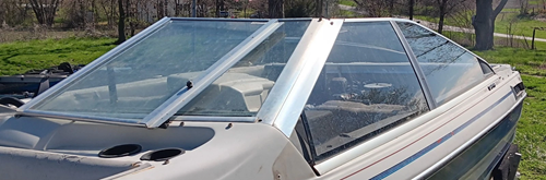 1986 Bayliner Capri 3 Piece Boat Windshield Glass Full Windshield | eBay