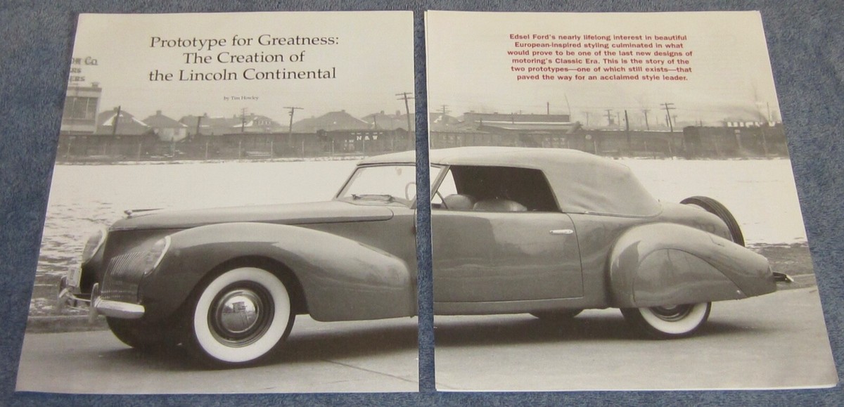 Lincoln Continental Prototype Earliest Surviving 1939 Lincoln